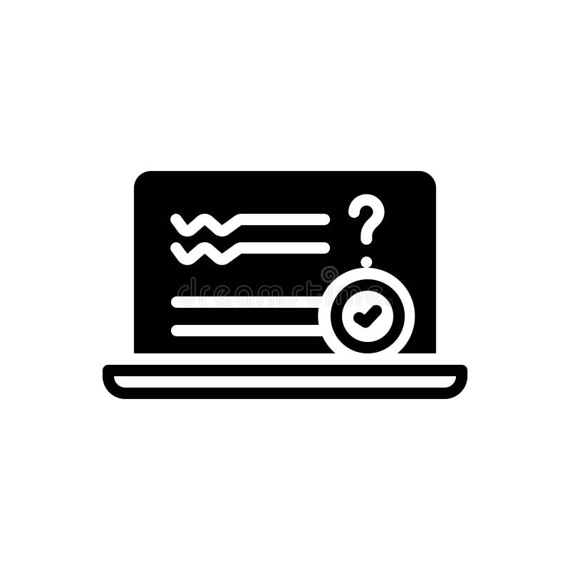 Black Solid Icon for Solved, Settle and Task Stock Vector ...