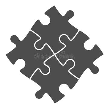 Four Pieces Square Puzzle Stock Illustrations – 1,158 Four Pieces ...
