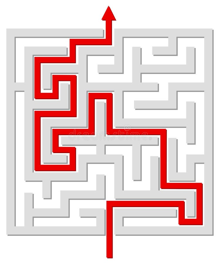 Solved labyrinth stock vector. Illustration of labyrinth - 17872955