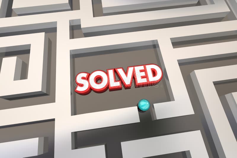 Maze - Problem Solved stock illustration. Illustration of creativity ...