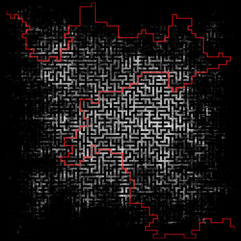 Solved Maze stock illustration. Illustration of solving - 51483978