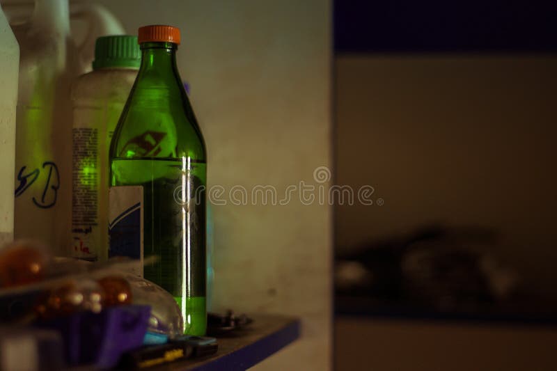 Solvent Bottle in Chemical Laboratory. Waste Management, Hazard ...