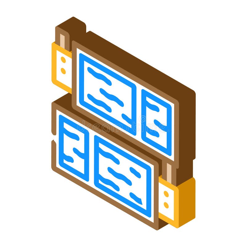 Solvent Extraction Tanks Copper Isometric Icon Vector Illustration ...