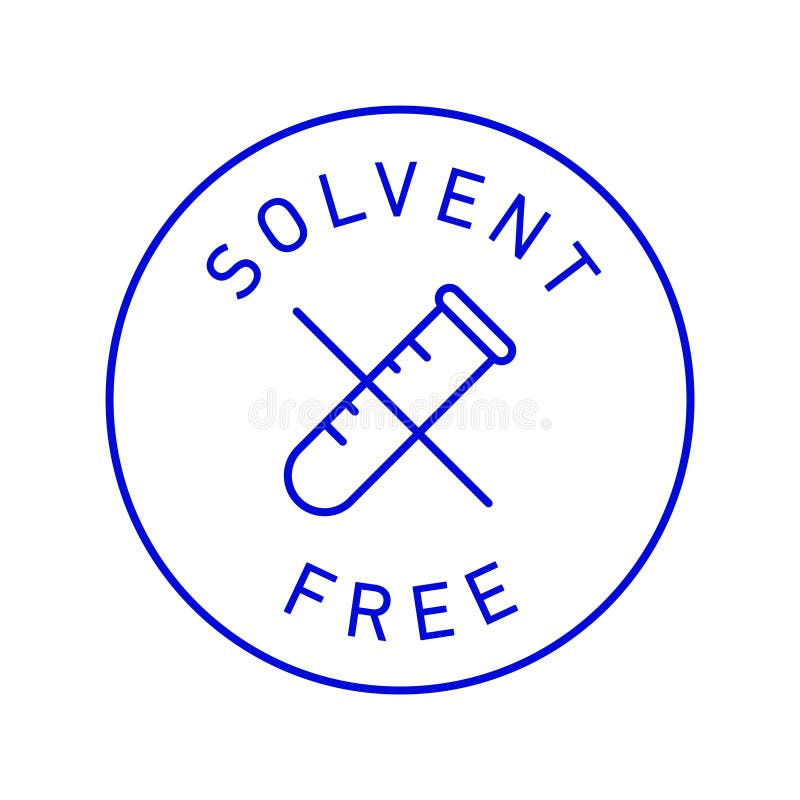 Solvent Free Product Vector Badge Icon Stock Vector - Illustration of ...