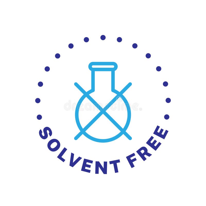 Solvent Free Product Vector Badge Icon Stock Vector - Illustration of ...