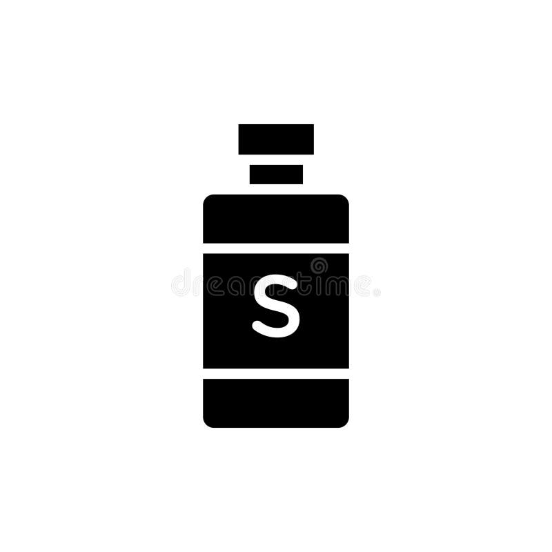 Solvent Line Icon Isolated on White Background Stock Illustration ...