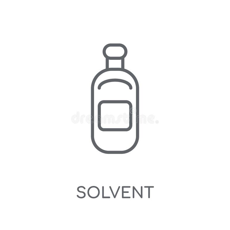 Outline Solvent Vector Icon. Isolated Black Simple Line Element ...