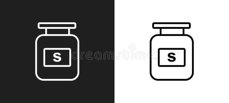 Solvent Outline Icon in White and Black Colors. Solvent Flat Vector ...