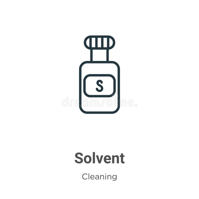 Solvent Outline Vector Icon. Thin Line Black Solvent Icon, Flat Vector ...