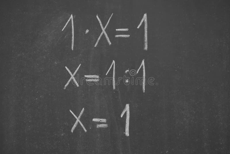 Solving an Equation with One Unknown. Equation with Number 2. Stock ...