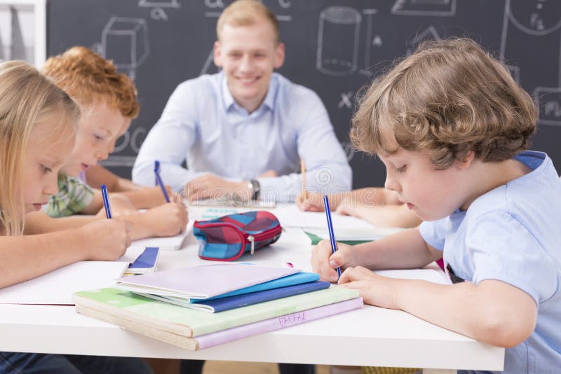 Student Solving Hard Math Problems Stock Image - Image of research ...