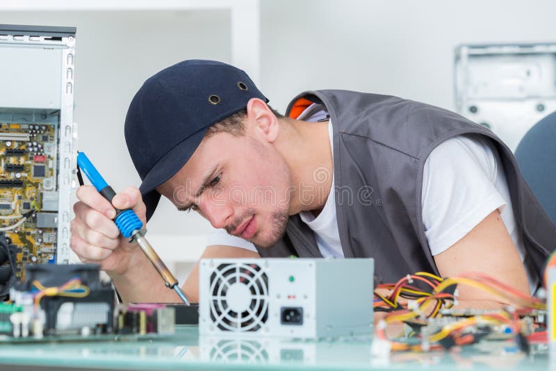Solving the Hardware Problem Stock Photo - Image of warranty ...