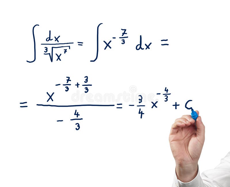 Solving integral equation. stock photo. Image of drawing - 39352172