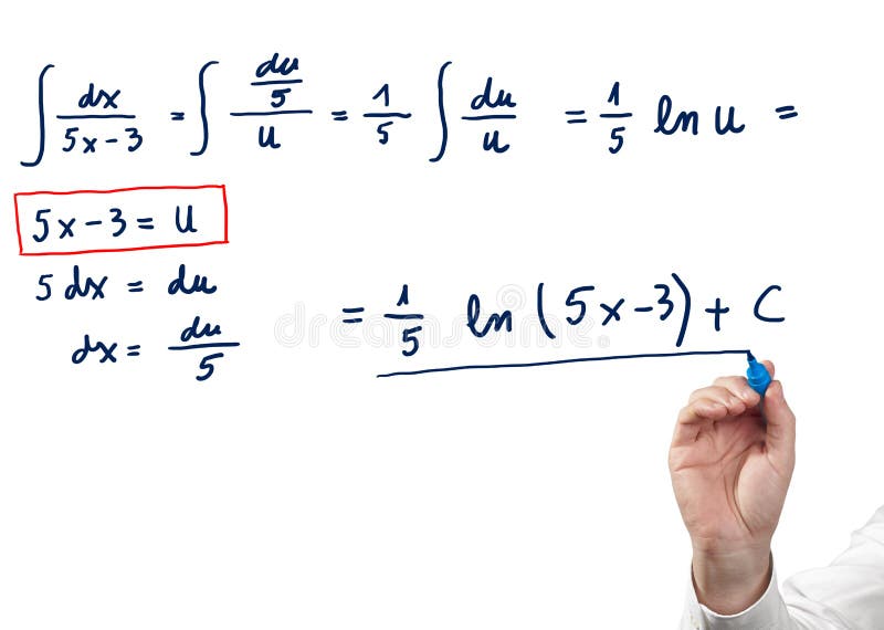 Solving integral equation. stock photo. Image of drawing - 39352172