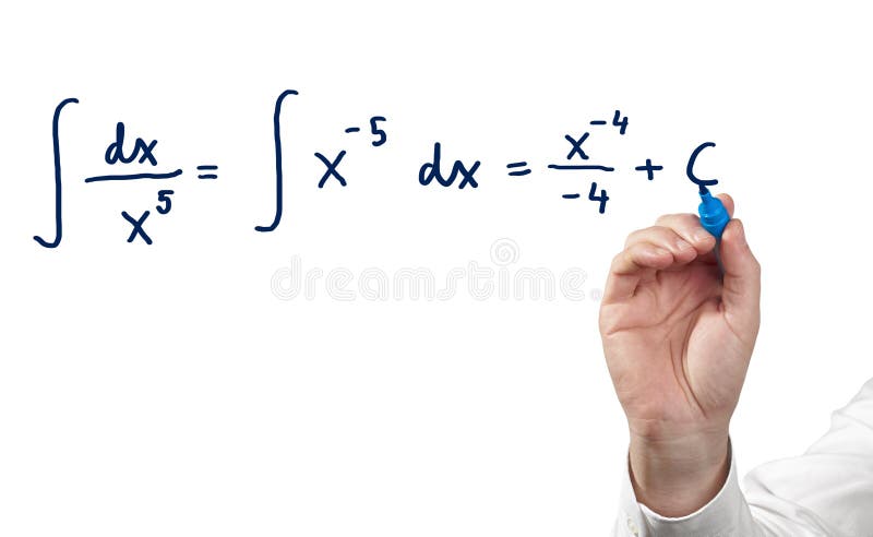 Solving integral equation. stock image. Image of writing - 39352383