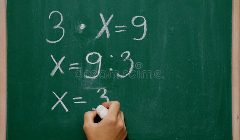 Mathematical Equation with One Unknown X Stock Photo - Image of sweet ...
