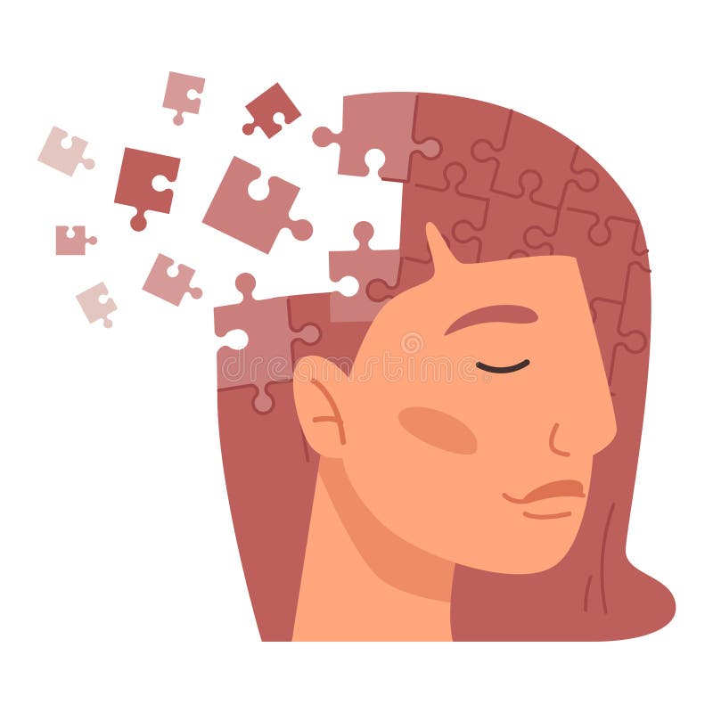 Solving Mental Health Problems and Puzzles Stock Vector - Illustration ...