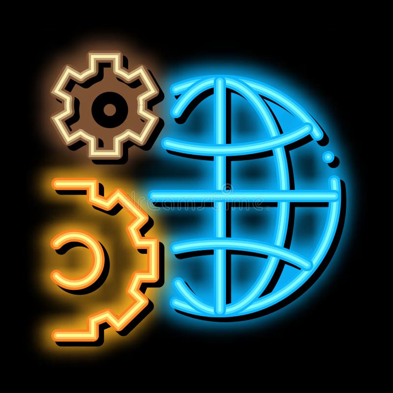Solving Planet Problems Neon Glow Icon Illustration Stock Vector ...