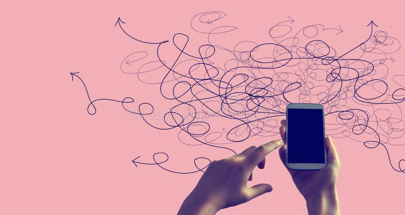 Solving a Problem Concept with Smartphone Stock Image - Image of mess ...