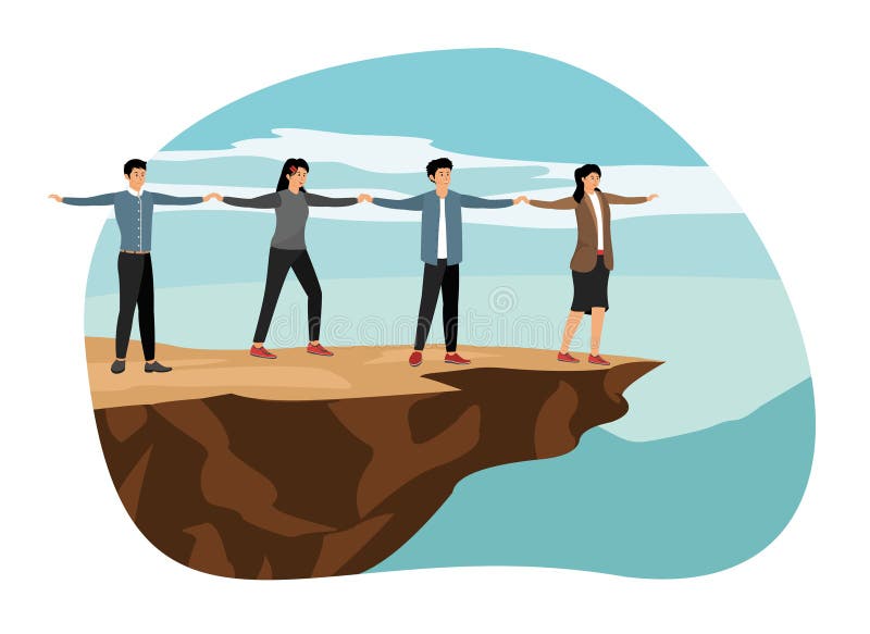 Solving Problem and Difficult Work Teamwork. Team of Individuals ...