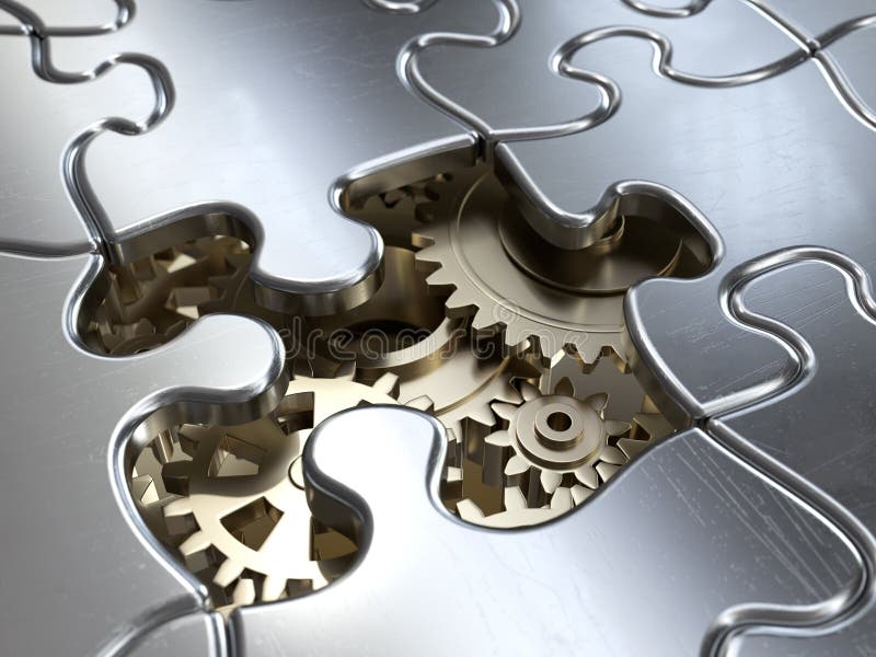 Solving the problem stock illustration. Illustration of engine - 39103943