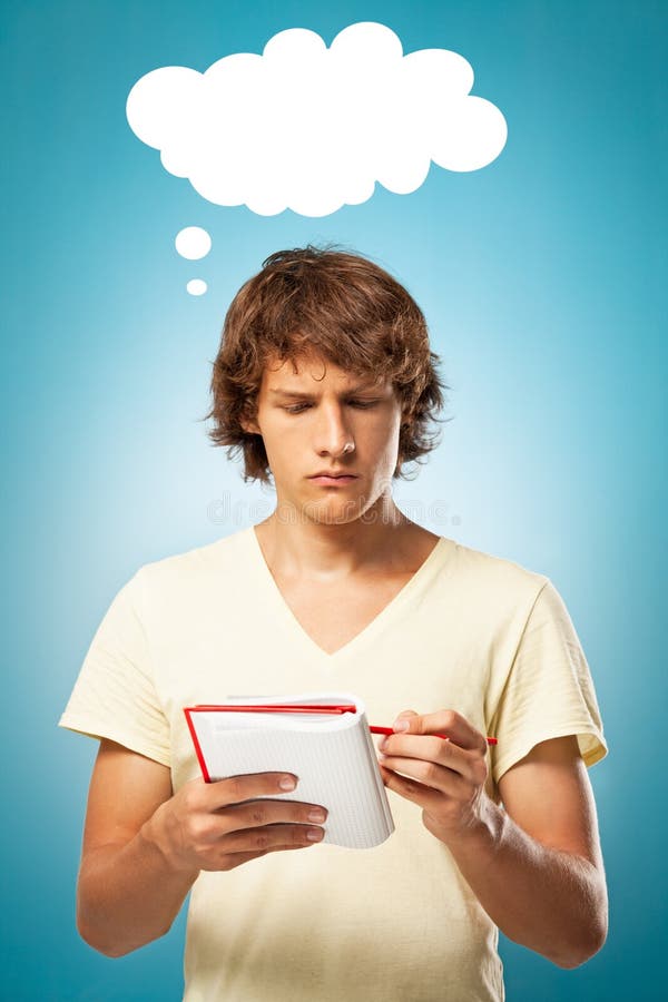 Solving the Problem stock photo. Image of blue, male - 30979438