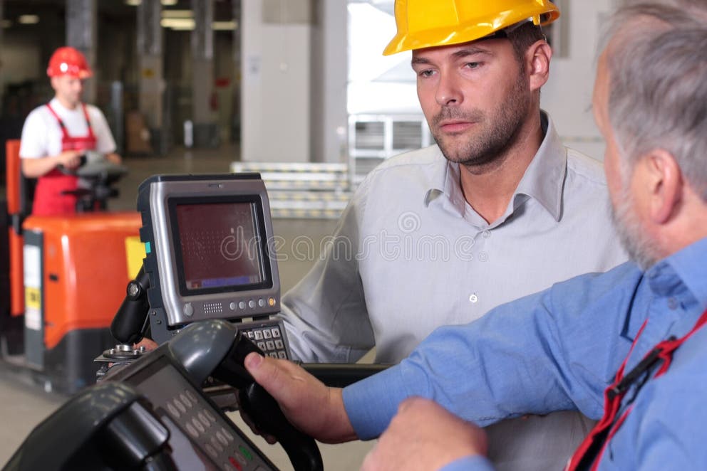 Solving Problems in Warehouse Stock Image - Image of engineer ...