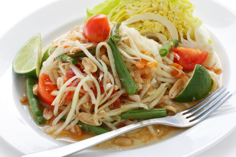 Som tam stock photo. Image of bean, shrimp, thailand - 24120334