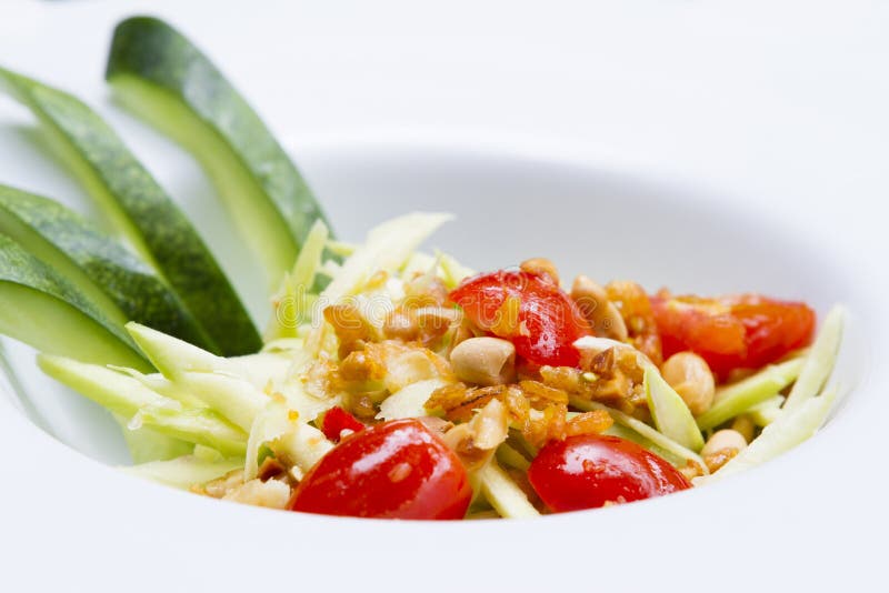 Som tum mango. stock image. Image of savory, papaya, meal - 60585407