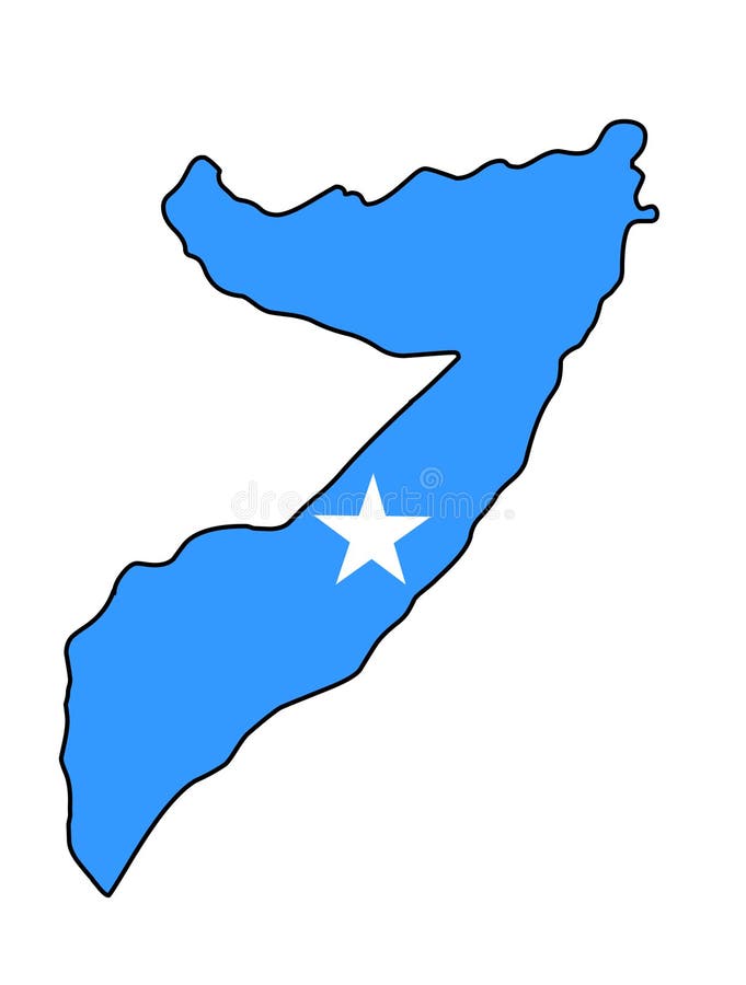 Somalië Kaart Van De Vectorillustratie Van Somalië Vector Illustratie ...