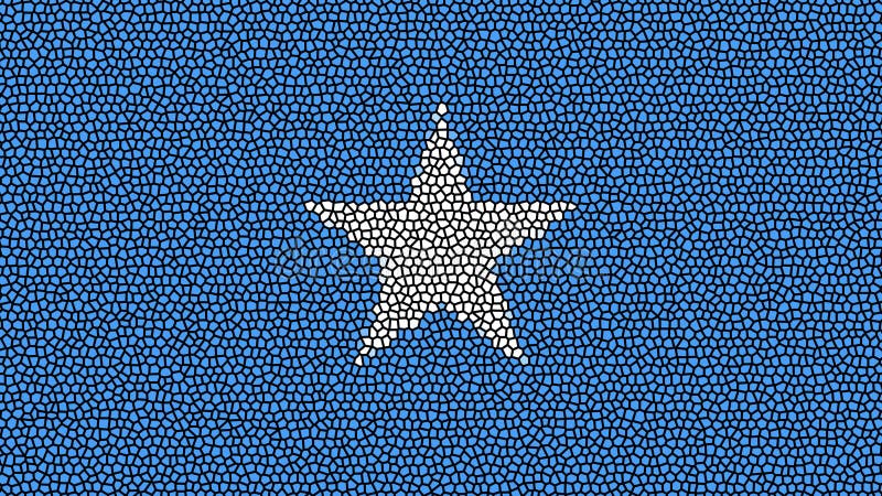 Somalia Flag in an Abstract Mosaic Style, Creative Geometric Tile ...