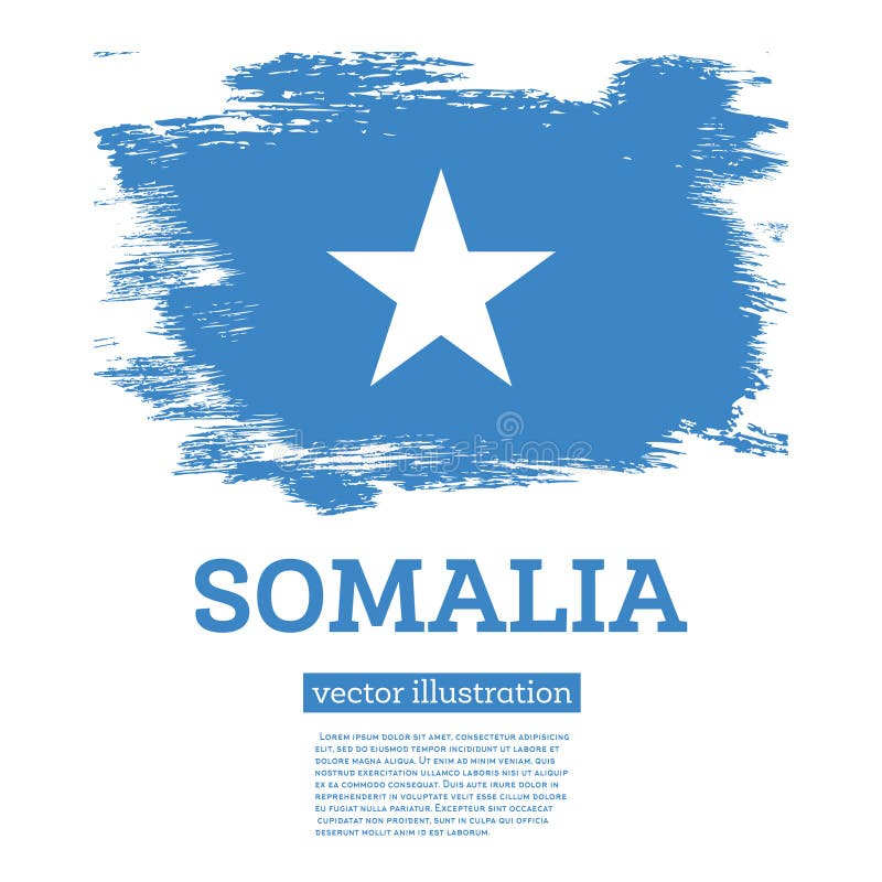 Somalia Flag with Brush Strokes. Independence Day Stock Vector ...