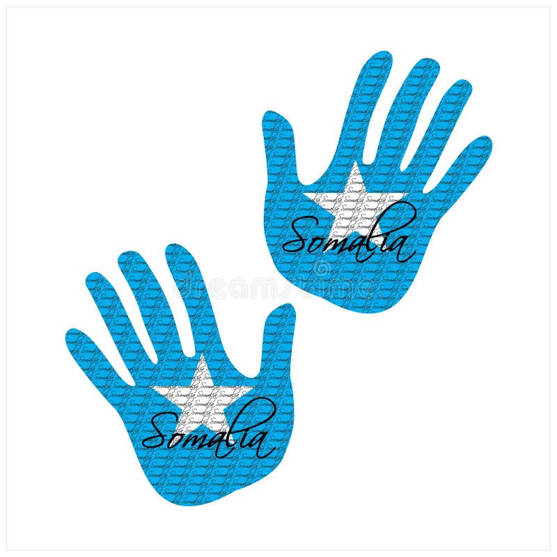 Somalia flag hand vector stock vector. Illustration of vector - 274950578
