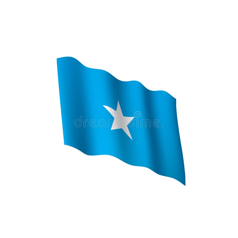 Somalia Flag, Vector Illustration Stock Vector - Illustration of blue ...