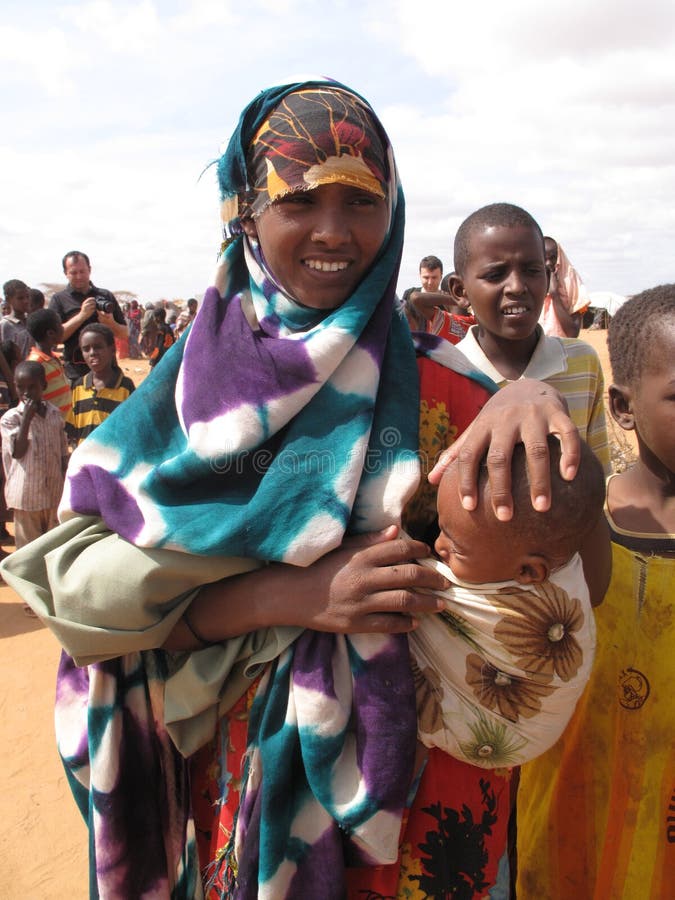 Somalia Hunger Refugee Camp Editorial Photography - Image of district ...