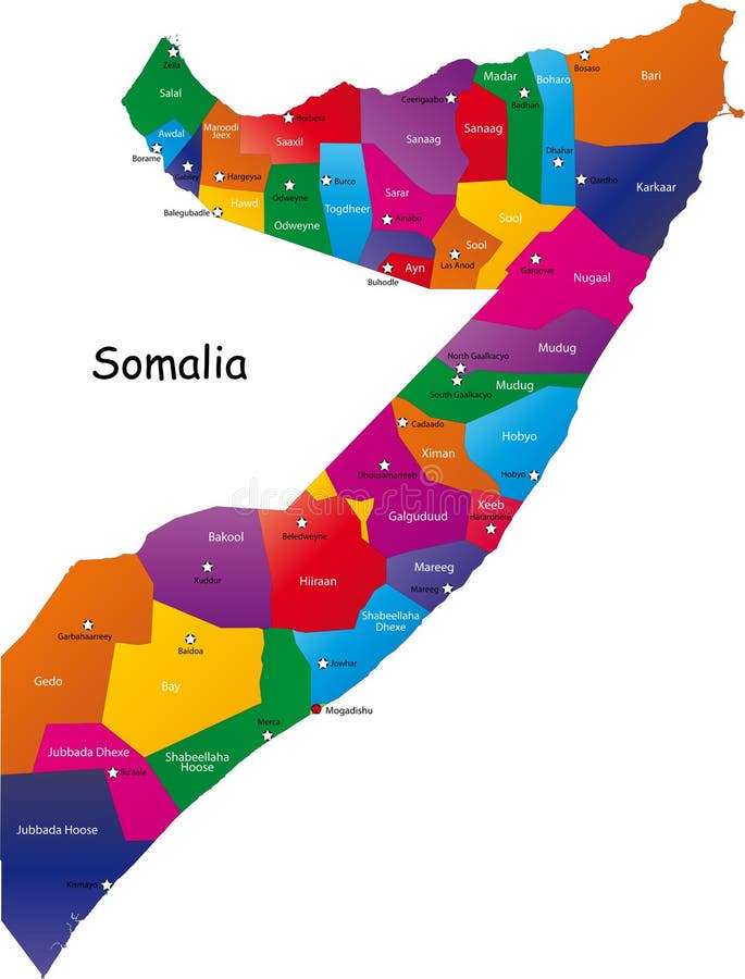 Somalia Map Stock Image - Image: 8933881