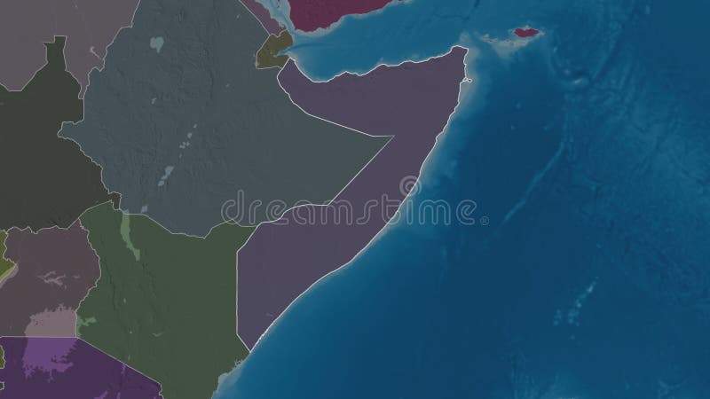 Somalia - Overview. Administrative Stock Illustration - Illustration of ...