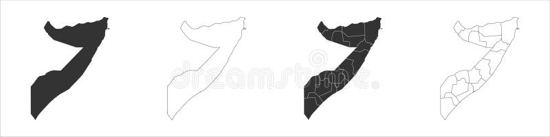 Somalia Political Map of Administrative Divisions Stock Vector ...