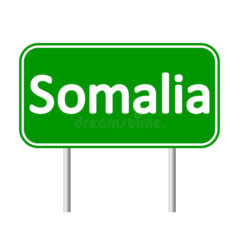 Somalia map on road sign. stock vector. Illustration of outline - 111144454