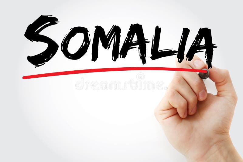 Somalia text with marker stock photo. Image of small - 197794078