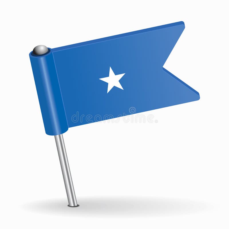 Somalian Flag Map Pointer Layout. Vector Illustration. Stock Vector ...