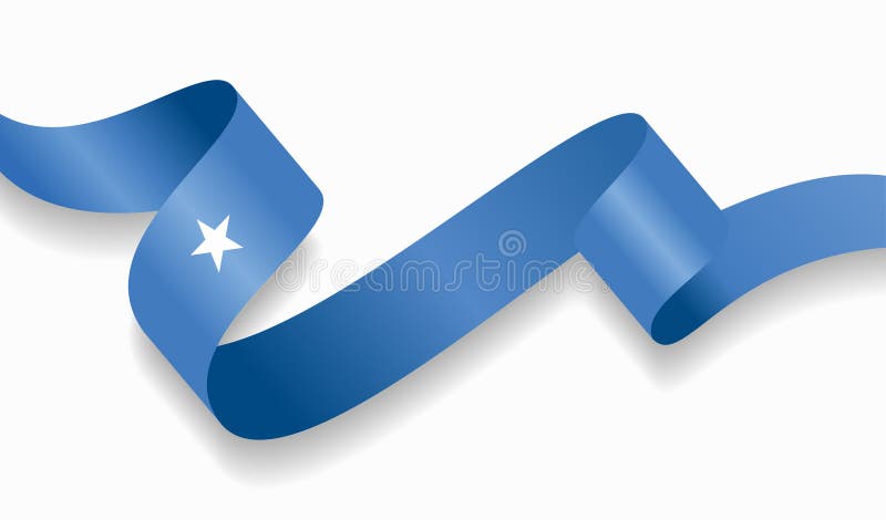 Somalian Flag Wavy Abstract Background. Vector Illustration. Stock ...