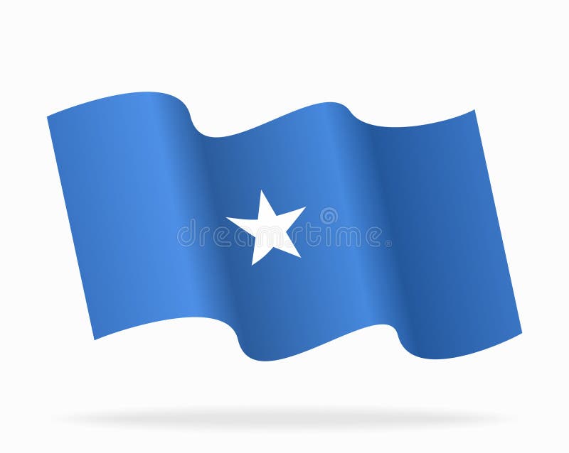 Somalian Flag Wavy Background Layout. Vector Illustration Stock ...