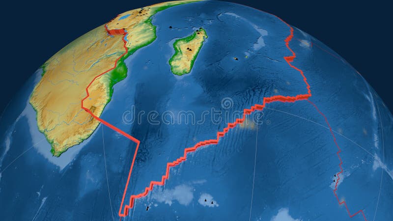 Somalian Plate Extruded - Physical Stock Illustration - Illustration of ...