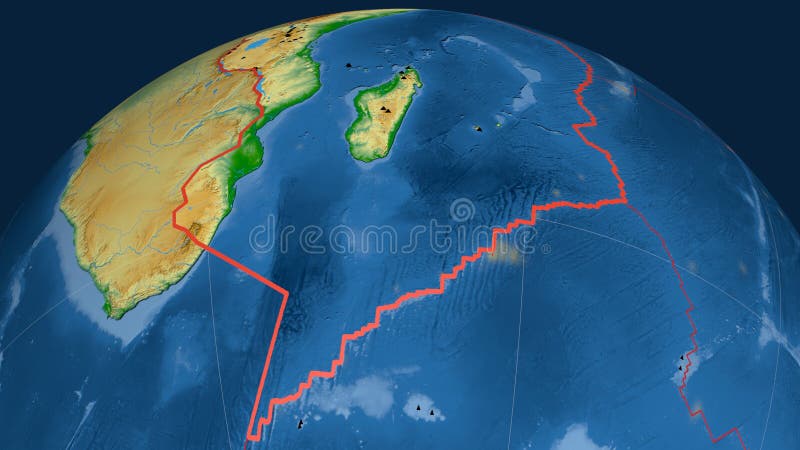 Somalian Plate Outlined - Physical Stock Illustration - Illustration of ...