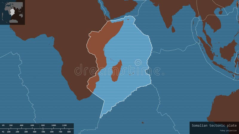 Somalian Plate Extruded - Natural Earth Stock Illustration ...
