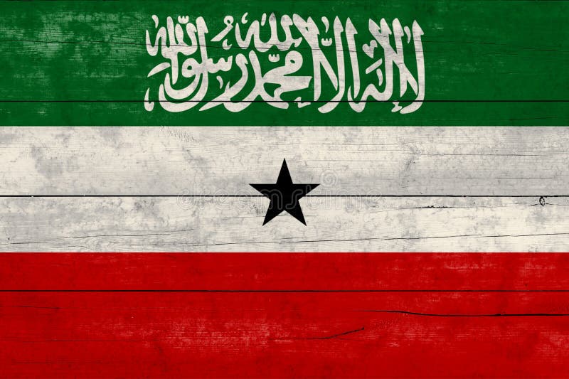 Somaliland Flag on a Wooden Surface. Banner of the Grunge Somaliland ...
