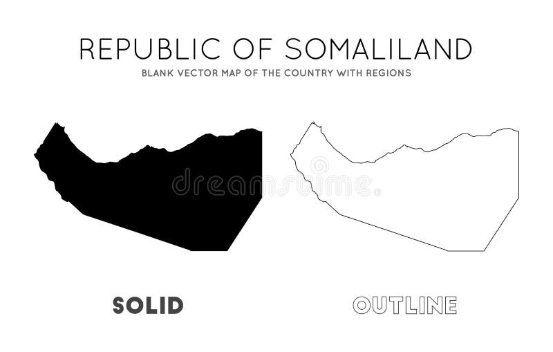 Somaliland map. stock vector. Illustration of detailed - 155083006