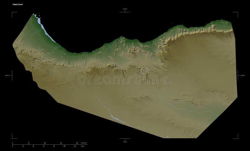 Somaliland Shape on Black. Pale Stock Illustration - Illustration of ...