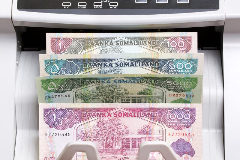 Somaliland Shilling in the Counting Machine Stock Photo - Image of ...